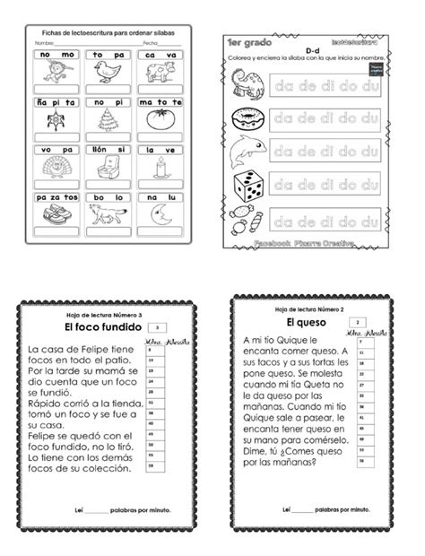 Hojas De Lectura Pdf
