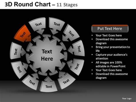 PowerPoint Slide Designs Strategy Round Chart Ppt Theme