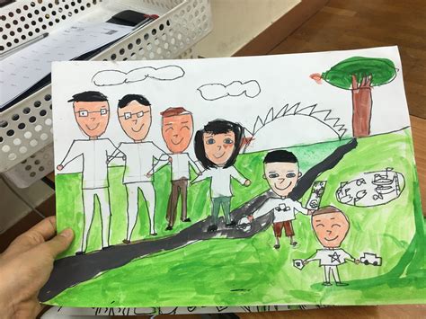 우리가족 그리기 과정샷