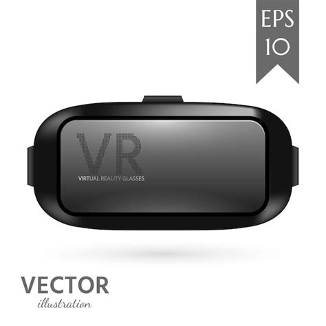 Premium Vector Virtual Reality Glasses Isolated On White Background