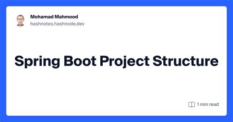 Spring Boot Project Structure