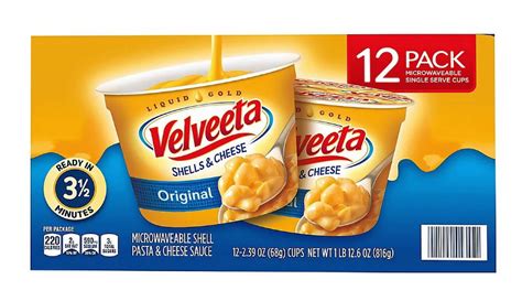 Velveeta Shells And Cheese Original Microwavable Pasta Cups Single Serve