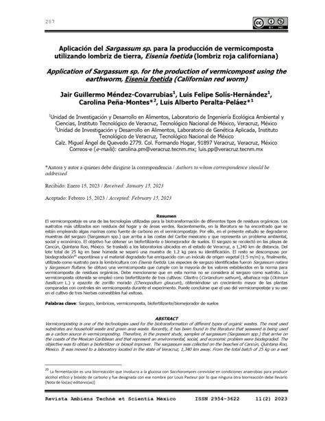 Pdf Application Of Sargassum Sp For The Production Of Vermicompost