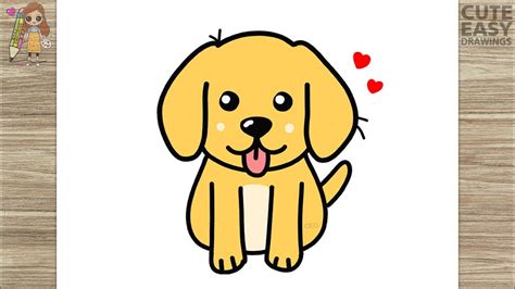 How To Draw A Golden Retriever Puppy