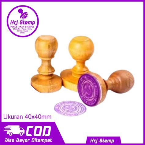 Cetak Stempel Kayu Bentuk Bulat Ukuran Standar Cetak Stempel Kayu