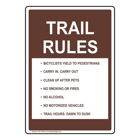 Trail Rules And Regulations At Nathaniel Ackerman Blog