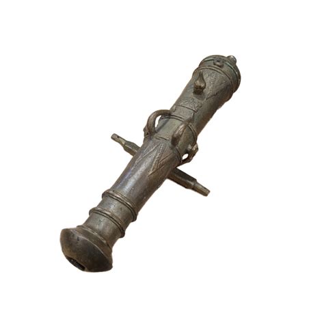 Decorative Small Brass Cannon L 32cm X W 11cm X H 6cm First
