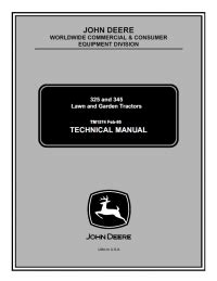 John Deere 325 345 Lawn Garden Tractors Tm1574 Technical