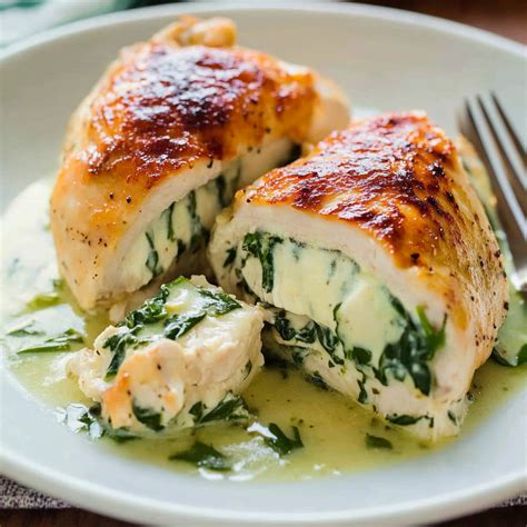 Spinach And Feta Stuffed Chicken Breast Hibord