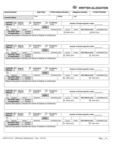 Form Aopc J232a Fill Out Sign Online And Download Fillable Pdf