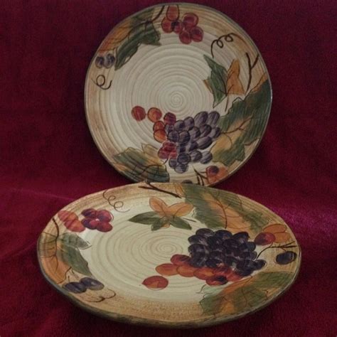 Rare Pamela Gladding Tuscany Set Of 4 Dinner Plates Dishes Certified
