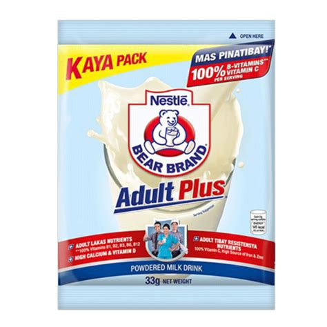 Bear Brand Adult Plus Milk 33g 8s Imart Grocer