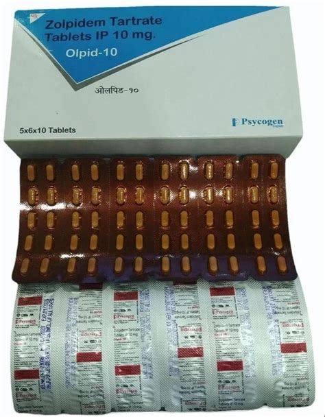Zolpidem Tartrate Tablets Ip 10 Mg At ₹ 3000box Zolpidem Tartrate