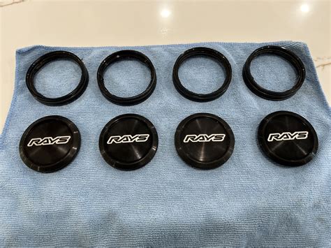 Black Rays Center Caps With Adapters For Te37sl Supramkv 2020
