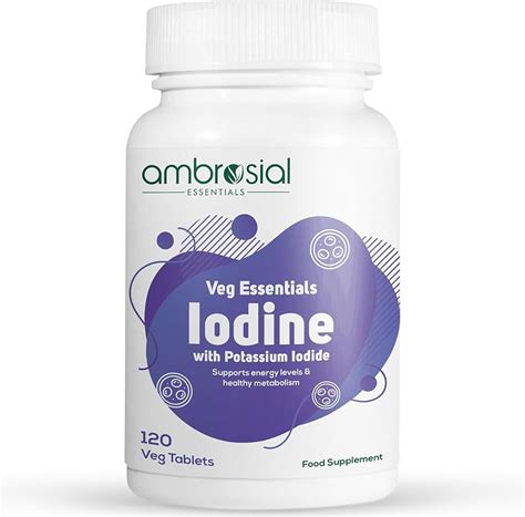 Ambrosial Iodine 5000 Mcg And 7500 Mcg Potassium Iodide Tablets Natural