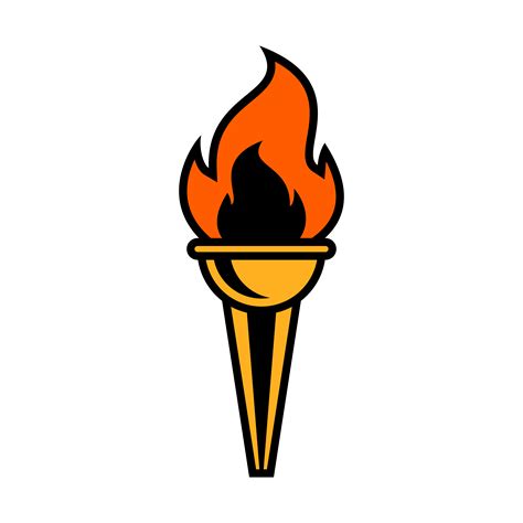 Torch Flame Vector Icon 552359 Vector Art At Vecteezy