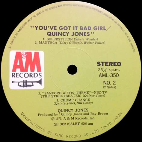 Quincy Jones Youve Got It Bad Girl Lp Album Cd Brain Records