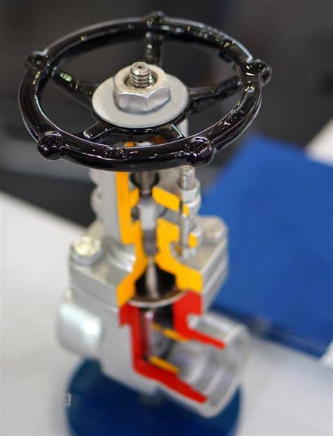 View Of Cross Section Of A Valve In Industry Stock Image Image Of