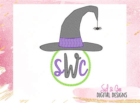 Sketch Witch Hat Monogram Sid And Bee