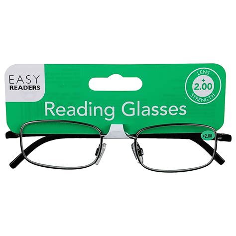 Easy Reader Glasses 200 Black Metal The Reject Shop