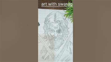 Chavva Drawing 🔥 Chatrapati Sambhaji Maharaj Sketch ⚡ Vicky Kaushal Shorts Viralvideo