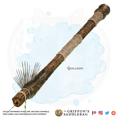 The Griffons Saddlebag Quillgun Weapon Blowgun R
