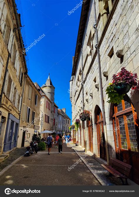 Martel France August 2023 Martel Medieval Town Older Houses Built