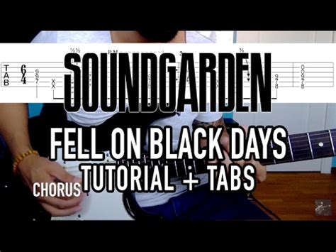 Fell On Black Days Soundgarden Guitar Lesson Tab Youtube