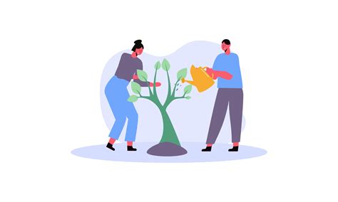 Flat Design Illustration Tree Planting 22122353 Vector Art At Vecteezy