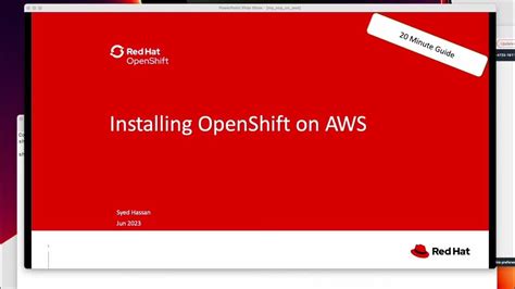 Installing Openshift On Aws In ~20 Mins Youtube