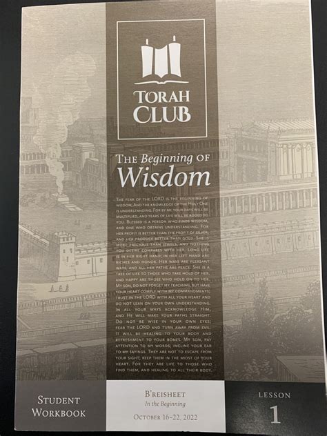 Pastor Powells Ponderings Beginning Of Wisdom Torah Club Lesson 1
