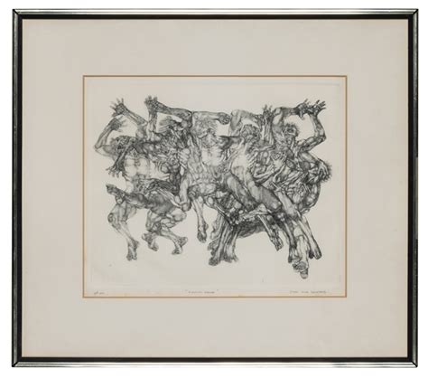 Deckard John Silk 1938 1994 Didactic Dance Drypoint Et Auctions And Price Archive
