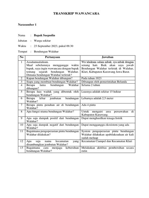 Transkrip Wawancara 2 Pdf