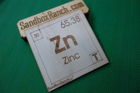 Zinc 30 Zn Element Tile