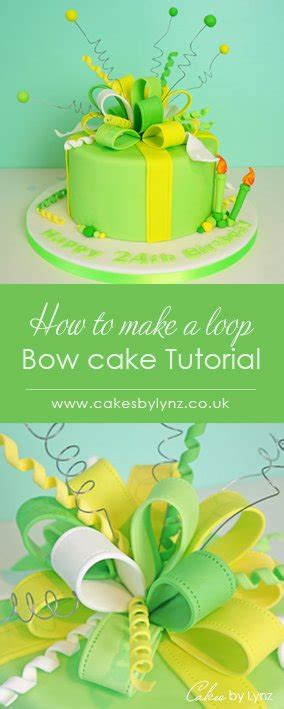 How To Create A Loop Bow Cake With Streamers Tutorial Cakes By Lynz
