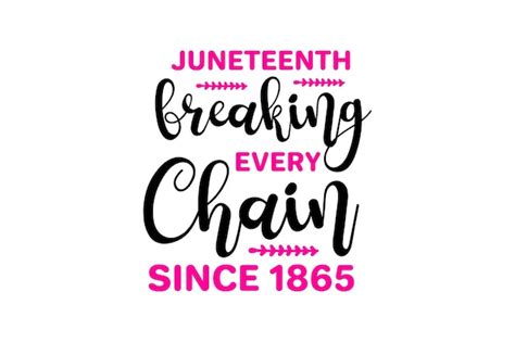 Premium Vector A Poster For June 18th Breaking Every Chain Since 1863