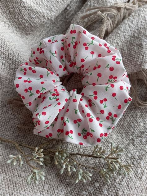 Cute Cherry Scrunchie Ts Handmade Large Stylish Women Girls