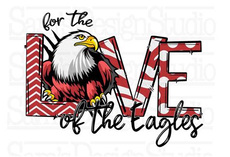 Red Eagles Png For The Love Of The Eagles Sublimation Designs Eagles Sublimation Designs