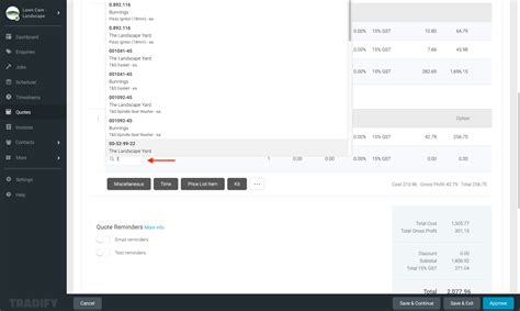 how to add new line items to a quote tradify help centre
