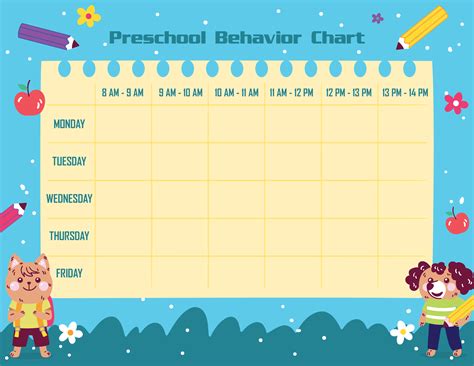12 Free Preschool Behavior Chart Templates