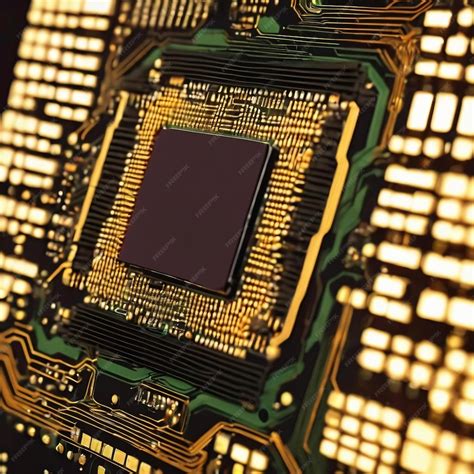 Premium Ai Image Microprocessor On The Background Of The Microcircuit Of The Motherboard