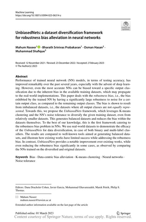 PDF UnbiasedNets A Dataset Diversification Framework For Robustness Bias Alleviation In