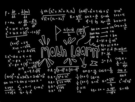 Premium Vector Realistic Math Chalkboard Background Illustration