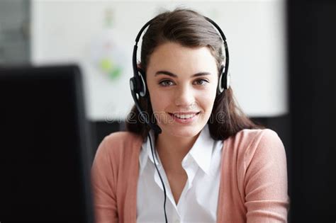 Portrait Call Center And Happy Woman In Office For Virtual Communication Online Support Or E