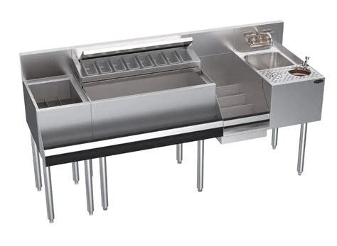 Krowne Royal Series 68l X 24d Zero Step Cocktail Station With Cold