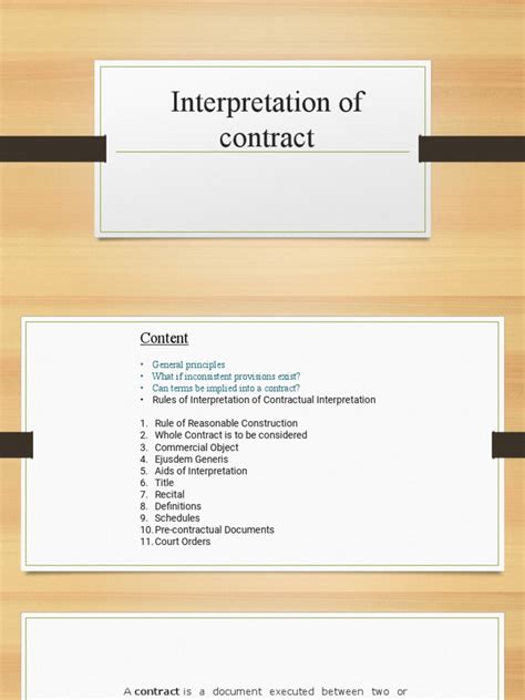 A Guide To Interpreting Contracts Principles Ambiguities And Implied