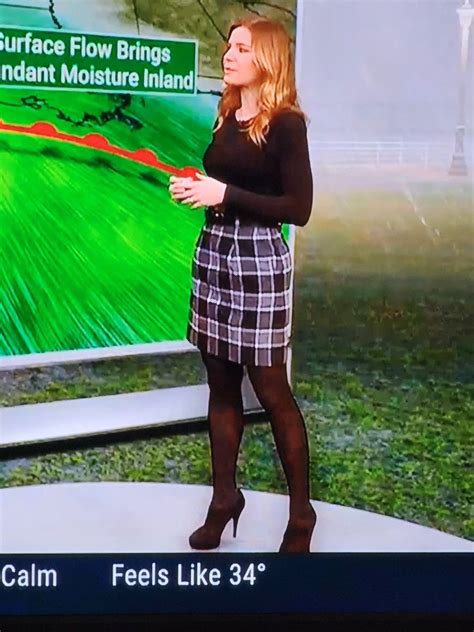 Jen Carfagno Bring It On Weather Reporter Plaid Mini Skirt Hot Sexy