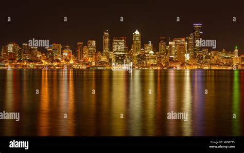 Seattle Skyline At Night