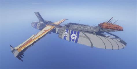 Minecraft Player Crafts Epic Star Wars Munificent Class Star Frigate In