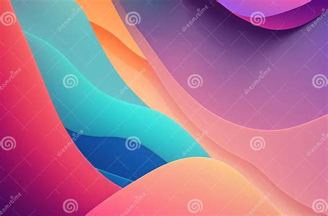 Abstract Colorful Waves A Vibrant Digital Art Piece Stock Illustration Illustration Of